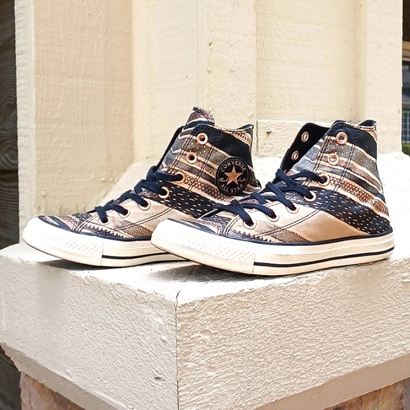 Converse | Shoes | Converse Chuck Taylor All Star High Festive Stripe ...